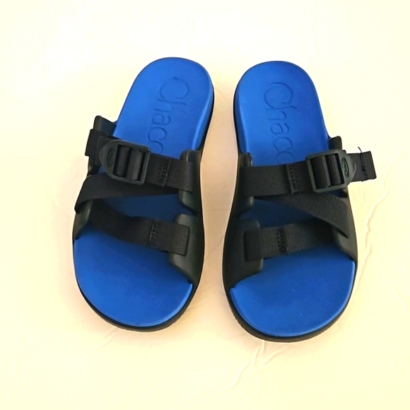 Chaco | Shoes | Chaco Kids Chillos Slides In Blue K 3 Nwb | Poshmark